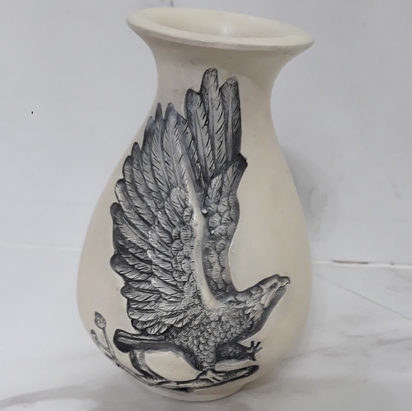 Unknown | Accents | Small Etched Eagle Resin Vase 5 Tall | Poshmark